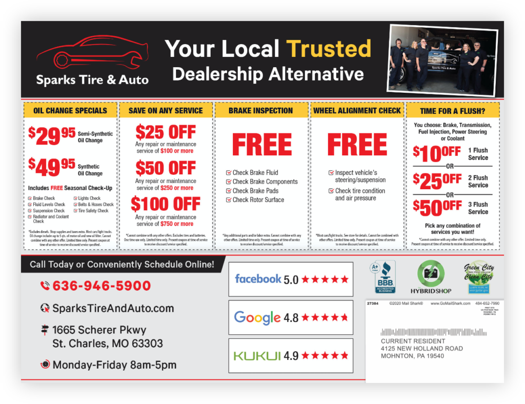 General Automotive Repair Industry - Direct Mail Products | Mail Shark